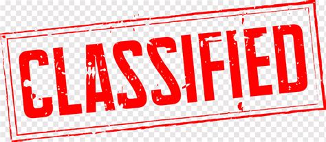 Classified Stamp Retro Rectangular Png Pngwing