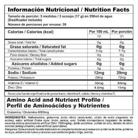 Gluta Stack 11 Lb Glutamina Carulla