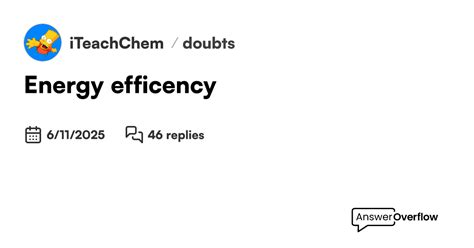 Energy Efficency Iteachchem