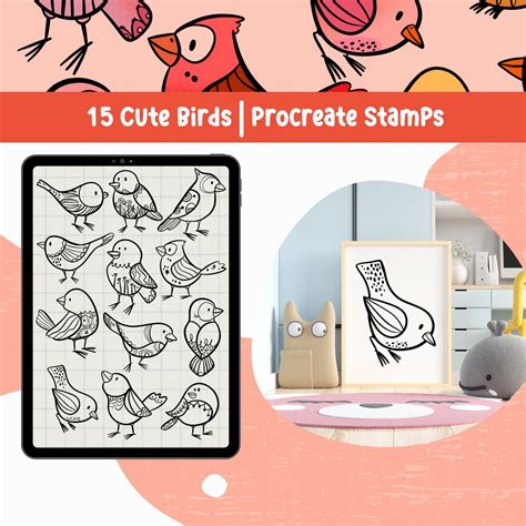 Bird Procreate Stamp Procreate Bird Procreate Brushes Stamp For