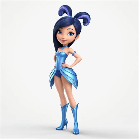 Premium Vector Beautiful Princess Musa Winx Club And Blue Dress