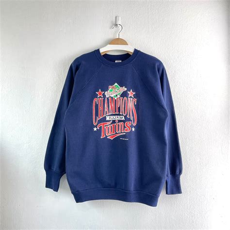 Vintage 1987 Minnesota Twins Mlb Champions Crewneck Sweatshirt Team