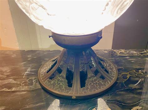 Simonet Freres French Glass Table Lamp Or Ceiling Light For Sale At 1stdibs