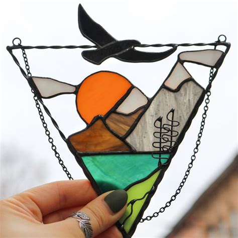 Stained Glass Triangle Etsy