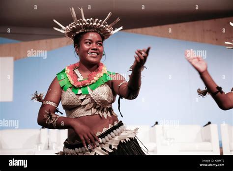 Girl From Kiribati Islands Performing At The Cop23 Fiji Panel In Bonn