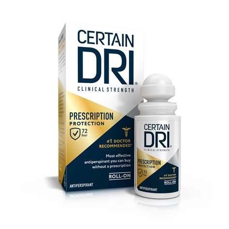 Certain Dri Prescription Strength Clinical Antiperspirant Roll On 72