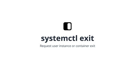 Systemctl Exit [exit Code] Fig