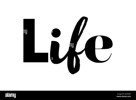 The Word Life In Cursive