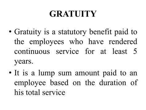 Gratuity Act Pptx