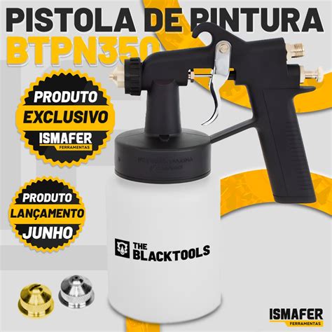 Pistola De Pintura Ar Direto Com Copo 600ml Baixa Pressão Btpn350 The