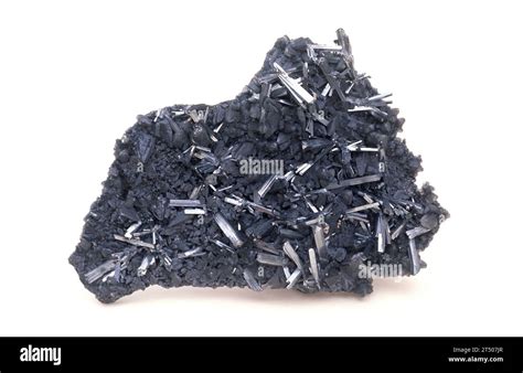 Stibnite Or Antimonite Is An Antimony Sulfide Mineral Crystallized