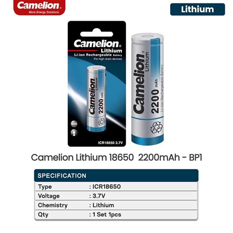 Jual Camelion Baterai Lithium Mah Isi Baterai Senter Blister Pack Shopee