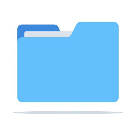 Premium Vector Folder Blue Flat Style