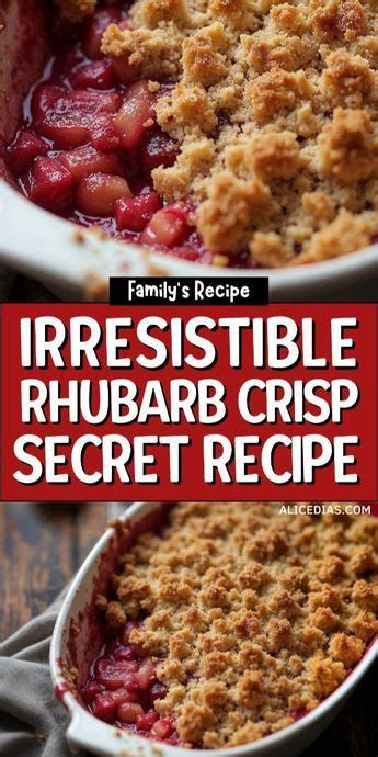 This Irresistible Rhubarb Crisp Recipe Is One Youll Want To Make Over And Over Again The Sweet