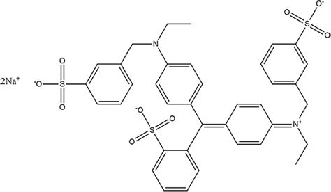 The Chemical Structure Of Brilliant Blue Dye Download Scientific Diagram