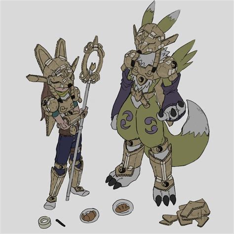 Renamon Sakuyamon And Makino Ruki Digimon And 1 More Drawn By