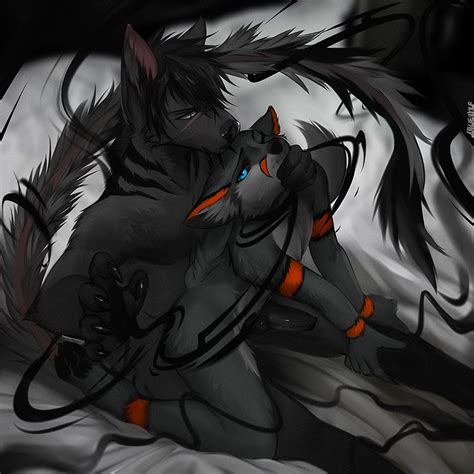 Rule 34 2018 Angiewolf Anthro Black Body Black Fur Black Stripes Blue