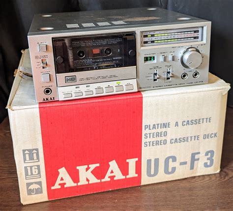 Vintage Akai Uc F3 Compact Cassette Deck W Box