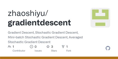 Github Zhaoshiyugradientdescent Gradient Descent Stochastic Gradient Descent Mini Batch
