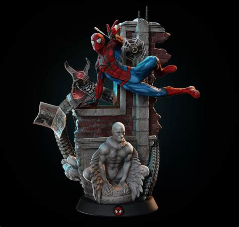 Spiderman Diorama STL D Print Files