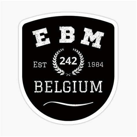 Ebm 242 Belgium Logo Sticker For Sale By Ebm Gear Redbubble