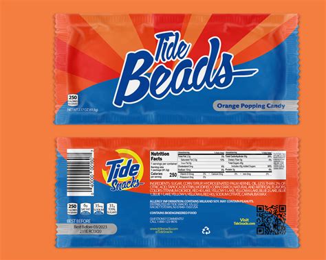 tide snacks package design behance