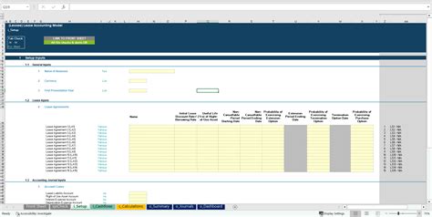 Ifrs 16 Lease Accounting Excel Calculation Model Template Excel Xls