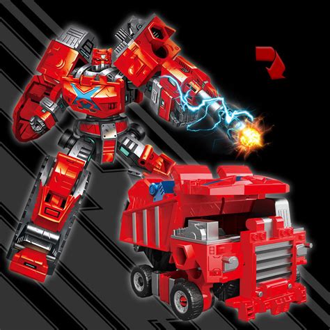 Boy Transformers Robot Toy Educational Assembly 5 In 1 Chariot
