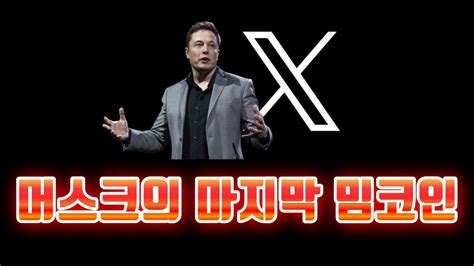 2024년 코인 전망 일론머스크의 마지막 밈코인 드디어 터집니다 Youtube