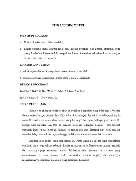 Titrasi Iodometri Pdf