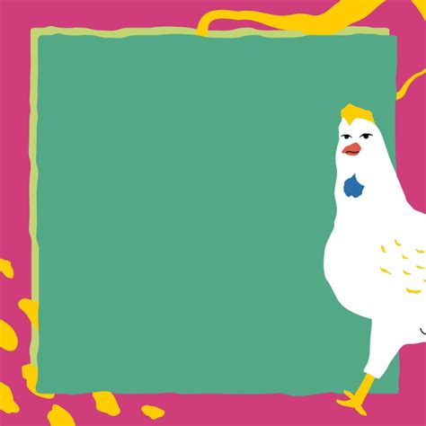 Free Funky Chicken Frame Background Green Free Psd Rawpixel