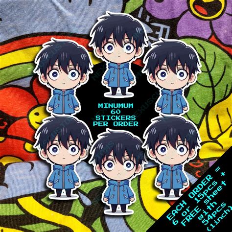 Pack Of 60 Sung Jin Woo Chibi Stickers Solo Leveling Decal Shadow