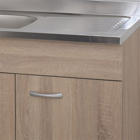 Basic Mobile Sottolavello Cucina 2 Ante Cm 80 Lavello Inox 1 Vasca