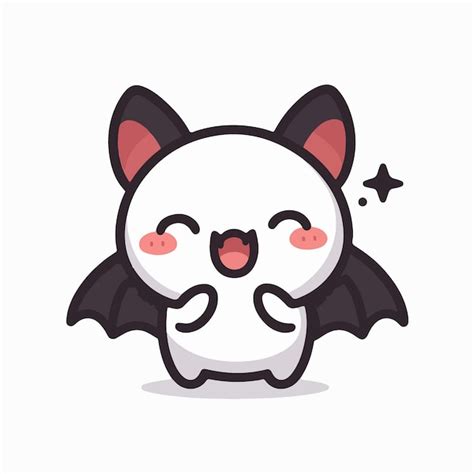 Premium Vector Happy Cute Bat Cartoon In Flat Design Style