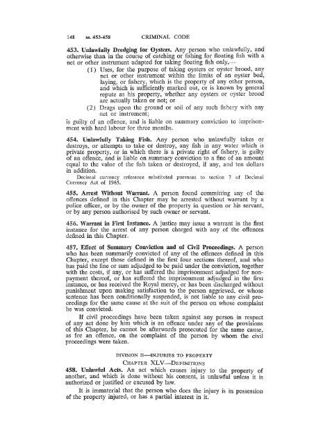 Criminal Code Ss 449 452