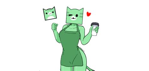 Rule 34 Breasts Cube 98 Geometry Dash Cup Feline Female Geometry Dash Green Clothing Green