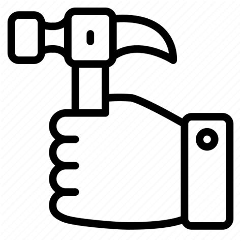 Assembly Manual Hammer Construction Hand Tools Icon Download On