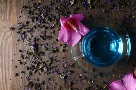 Concept Of Tasty Hot Drink Anchan Tea Top View Stock Image Image Of Delicious Asia