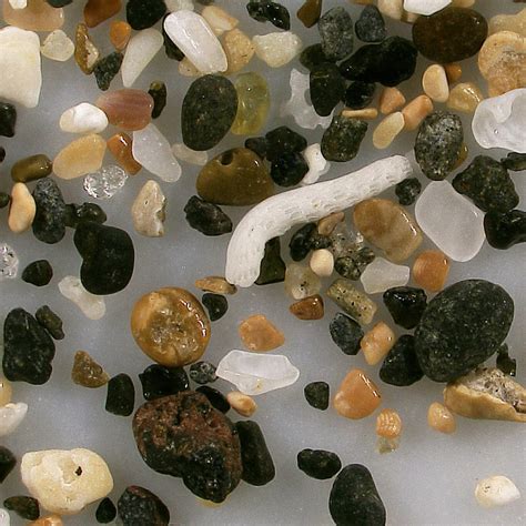 Asian Beach Sand Under A Microscope Magnified Sand
