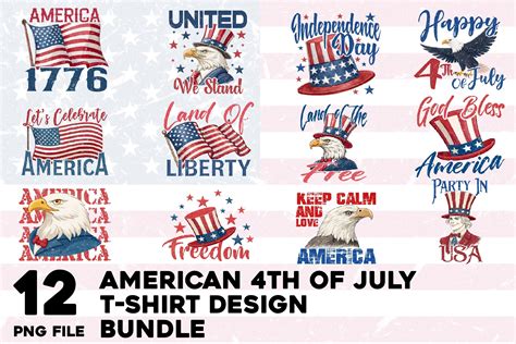 Fourth Of July T Shirt Design Bundle Graphic By Hega Prakosa · Creative