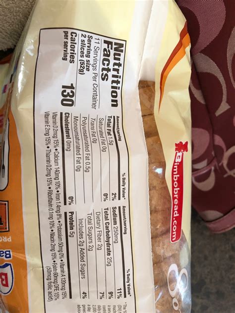 Bimbo Bread Soft Wheat Calories Nutrition Analysis And More Fooducate