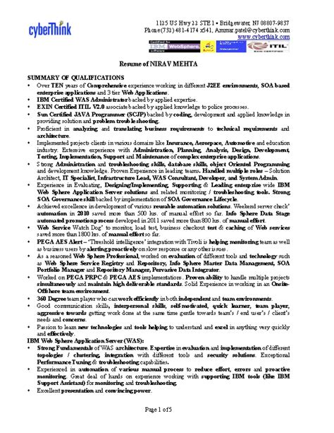 Solution Architect Resume Pdfsimpli