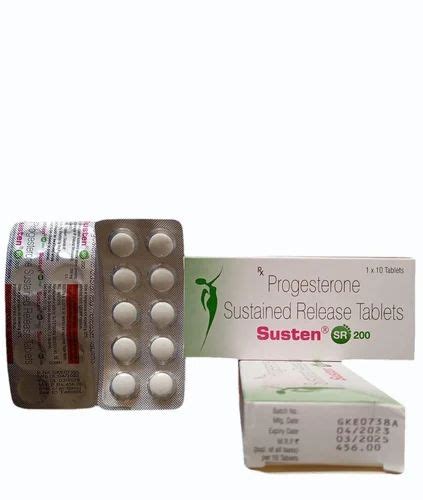 Susten Sr 200mg Tablet At ₹ 120box Progesterone Sustained Release