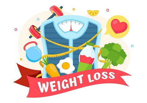 Weight Loss Vector Illustration Of Woman Body Transformation Concept