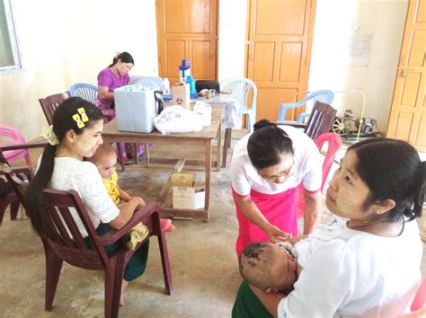 အမ်းမြို့၌ အသက်၂နှစ်အောက် က လေးများနှင့် ကိုယ်ဝန်ဆောင်မိခင်များအား