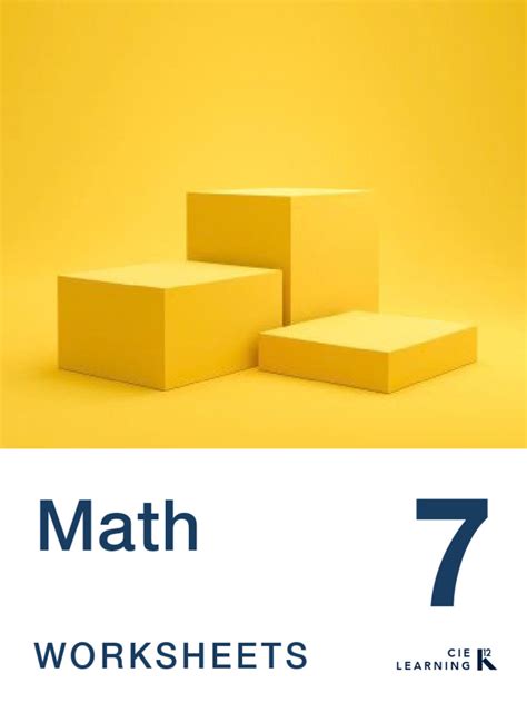 Math 7 Worksheets Pdf Arithmetic Mathematics
