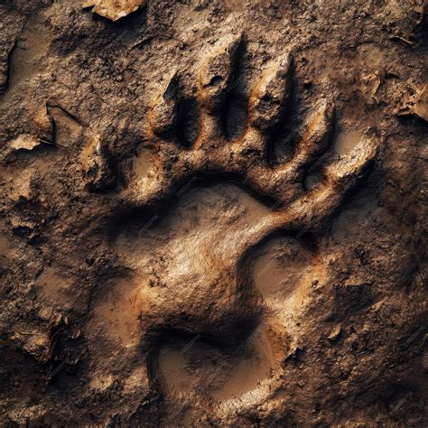 Dinosaur Footprints Preserved In Ancient Mud Premium Ai Generated Image