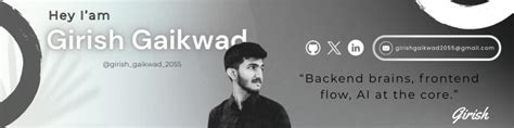 Girish Gaikwad 3x Hackathon Winner Backend And Ai Driven Solutions Developer Backend Dev Eq