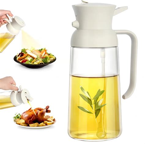 Oil Sprayer For Cooking 2 In 1 Olive Oil Dispenser Bottle