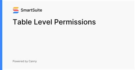 Table Level Permissions Voters Smartsuite